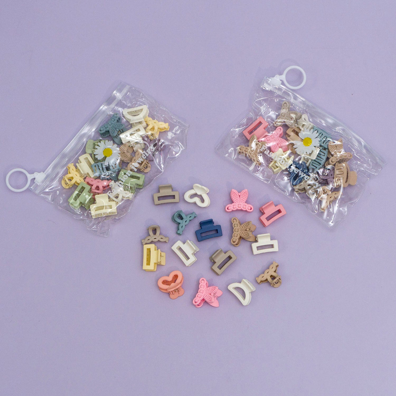 Mini matte hair claw zipper (12 Zippers) - UBKWS981 – Unboxkar Wholesale